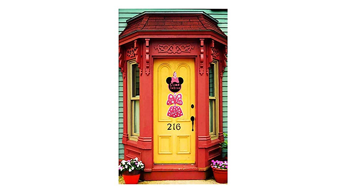 Minnie Mouse Door Sign for Girl's Birthday Party Decorations