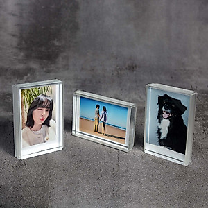 LAGIPA Polaroid Picture Frames, Instax Mini Frame for Photo, Small Picture Frames 2x3, Acrylic Polaroid Frames Desktop, Wallet Size Picture Frame For Fujifilm Polaroid Film (3 Pack)