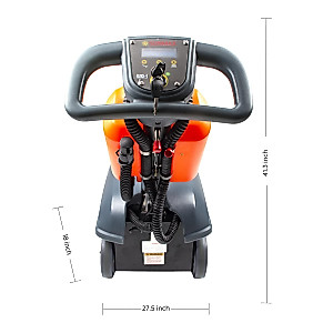 14" Commercial Compact Floor Scrubber Dryer Machine, 14500 sqft/h, 4-Gal Sewage Tank, 3.5 Hour Fast Charging Efficient Cleaning for Hard Floors