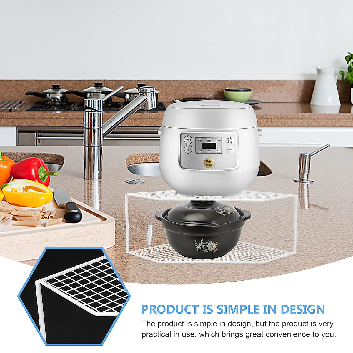 Hemoton 2pcs Countertop Spices Rack Syrup Bottle Rack Draining Pan Rack Two-Layer Pan Organizer Small Corner Shelves 2 Tier Corner Shelves Pan Storage Rack Shelf Wrought Iron Sink White