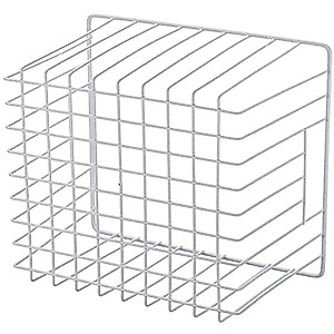 Redrubbit Deep Refrigerator Freezer Baskets, Wire Storage Basket Bins Organizer Large Household with Handles for Kitchen, Pantry, Freezer, Cabinet, Closets, Set of 6, White