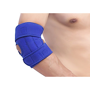 Elbow Support (1 Piece) Adjustable Elbow Brace Sports Protective Gear Pad Arthritic Pain Relief, Sports Injury Rehabilitation & Protection Tennis Basketball Golf Gym Fitness Support