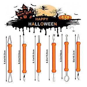 QJIUBA Halloween Pumpkin Carving Kit，Professional Stainless Steel Pumpkin Carving tools，Safe and Easy Bulk Pumpkin Carving Kit for Kids Adults，Family Decorations DIY Carving Gift（10PACS