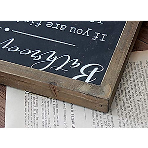 Wartter Rustic Bathroom Rules Sign,Farmhouse Toilet Wall Decor,Funny Bathroom Wood Framed Wall Art Decorations(11.8x15.8in) (black)