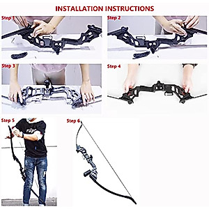 Monleap Recurve Bow and Arrows for Adults 51" Archery Set Right Hand Longbow 30-50lb Aluminum Alloy Riser Takedown Bow Arrow Quiver Bow Sight for Beginner to Intermediate Shooting Hunting (50 pounds)