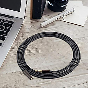 Pasow Headphone Extension Cable 3.5mm Male to Female Stereo Audio Extension Adapter Cable (6FT, Coffee)