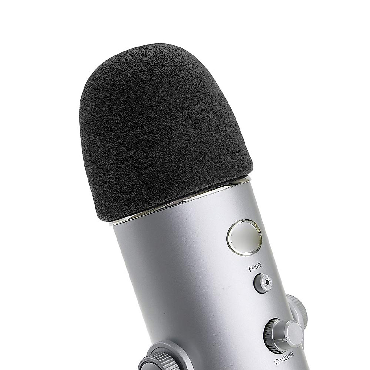 SUNMON Microphone Foam Windscreen Cover for Blue Yeti, Yeti Pro and Yeti X Microphones, the Mic Pop Filter Mask Shield also suit MXL and Audio Technica (Black)