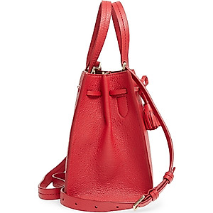 Kate Spade New York Hayes Street Isobel Sam Pebble Leather Satchel Bag, Rosso Red