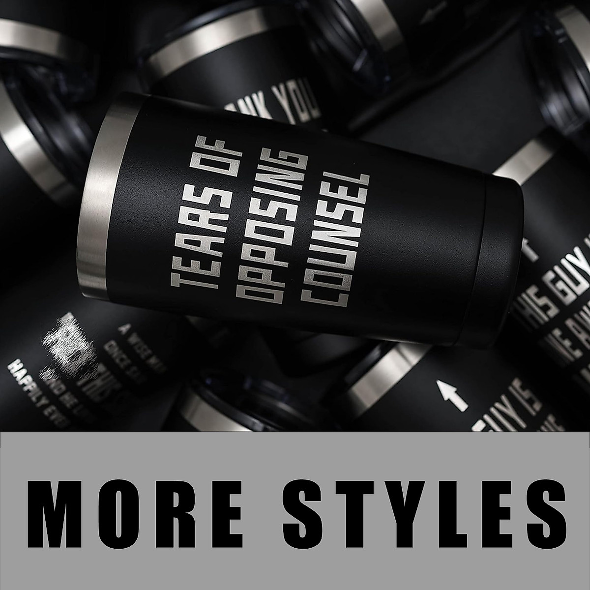 ARIABLE Allegedly Tumbler - Lawyer Gifts for Men & Women, Law School Gifts, Funny Law Students Gifts, Future Lawyer, Attorney, Birthday, Christmas, 20oz Engraved Lawyer Tumbler, Black