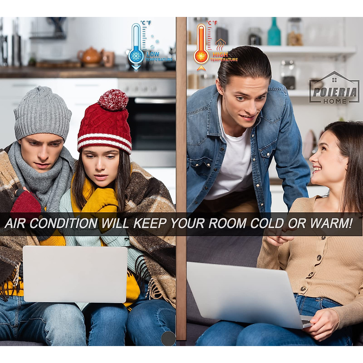 Adjustable Under Door Draft Stopper - 37" White, Blocks Air, Wind, Sound & Light