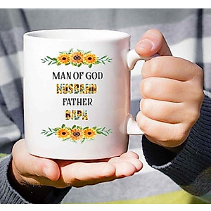 Unique Christian Gift for Husband and Father - Prayers - Navy Multicolor Unisex Sweat - 11 Oz White Ceramic Coffee Mug