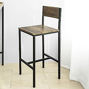 Haotian 3 Piece Bar Set, 1 Bar Table and 2 Stools, 3 Pieces Dining Set, Home Kitchen Breakfast Bar Set, Furniture Dining Set, Natural OGT03-XL