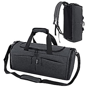 Noelen Gad Travel Duffle Bag for men 50L Medium Sports Gym Bag with Dry wet separation Pocket & Shoes Compartment Weekender Overnight Backpack for Traveling Duffel Bag Backpack (Black)