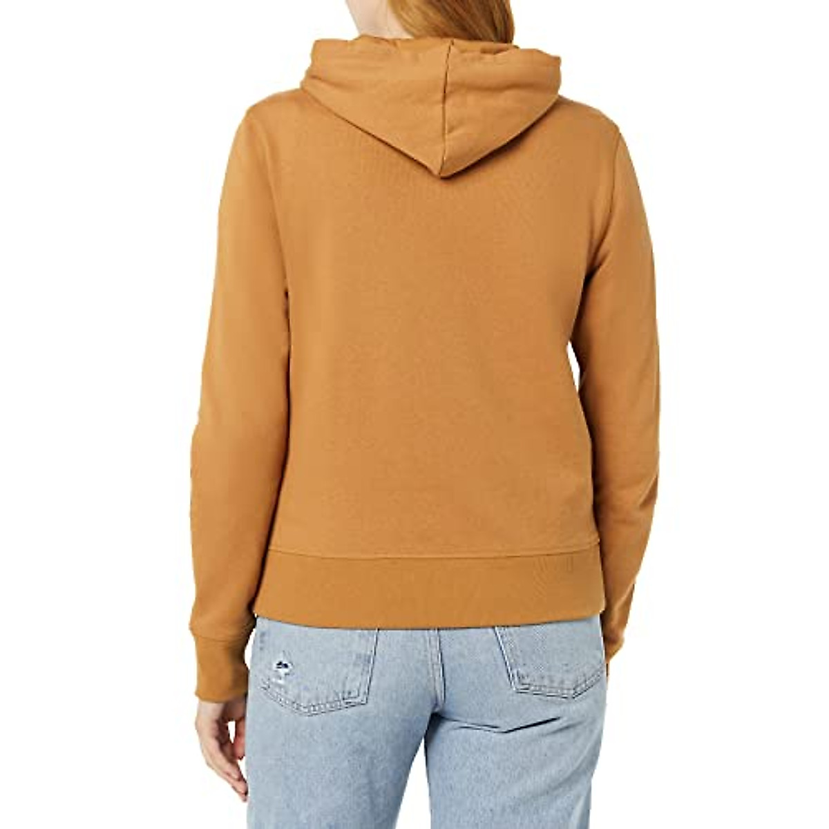 Amazon Essentials Women's French Terry Fleece Full-Zip Hoodie (Available in Plus Size), Dark Camel, Medium