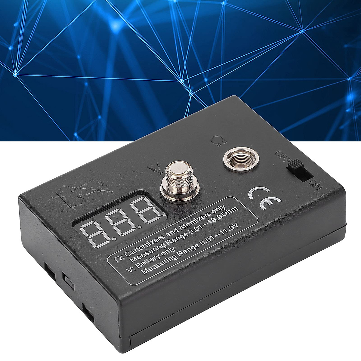 01 02 015 Coil Resistance Tester, Easy Operation ABS Digital Display Wire OHM Meter for DIY