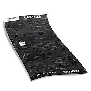 GunSkins Precut Pistol Skin for Glock 43 - Compatible with Airsoft AEG BB Gun - Vinyl Gun Wrap - Easy to Install - 100% Waterproof - Matte Finish - Made in USA - GS Military OCP Black