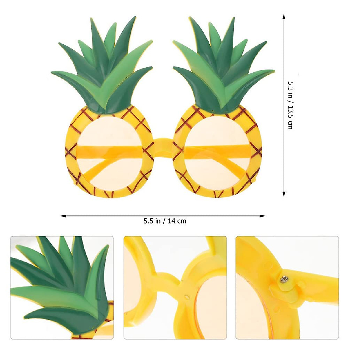 HIPIHOM 8Pcs Fruit Eyeglasses Luau Party Sunglasses Funny Sunglasses Dress Props for Hawaiian Beach Luau Theme Party Supplies