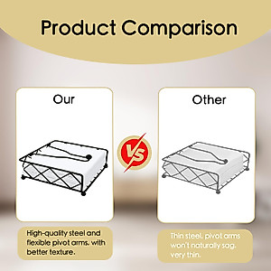 Napkin Holder for Table, Square Paper Napkin Holders with Weighted Arm, Elegant Rustic Metal Modern Napkin Holder for Kitchen, Countertops & Outdoor Tables, Dining Room (Black)