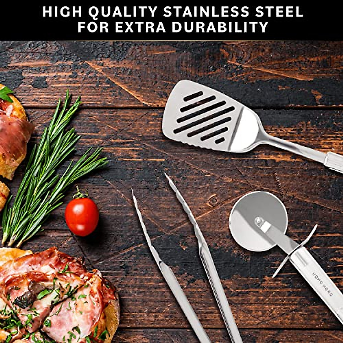 Home Hero Kitchen Utensils Set - Stainless Steel Cooking Utensils Set with Spatula - Kitchen Gadgets & Kitchen Tool Gift 54-pcs Set
