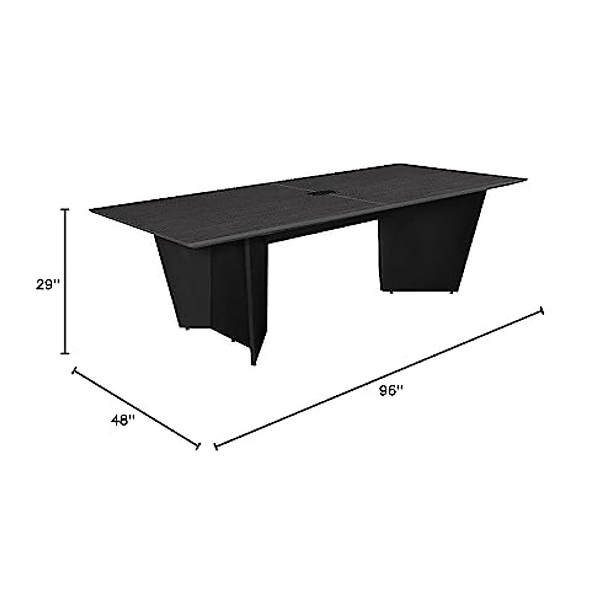 Regency Conference Room Table, 8 ft, Ash Grey/Black