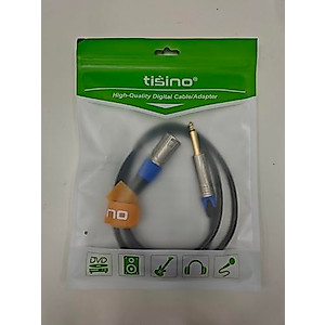 tisino XLR to 1/4" Cable, Quarter inch Mono to XLR Male Unbalanced Interconnect Cable Cord for Amplifiers, Instruments- 6.6 Feet