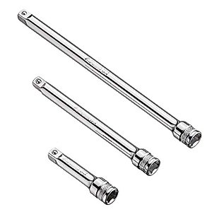 ARES 70243-3-Piece 1/4-Inch Drive Socket Extension Set - Includes 2-Inch, 4-Inch and 6-Inch Extensions - Premium Chrome Vanadium Steel with Mirror Finish