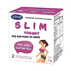 VIVO Slim Yogurt Starter/Natural (5 boxes) Makes up to 30 quarts of yogurt…