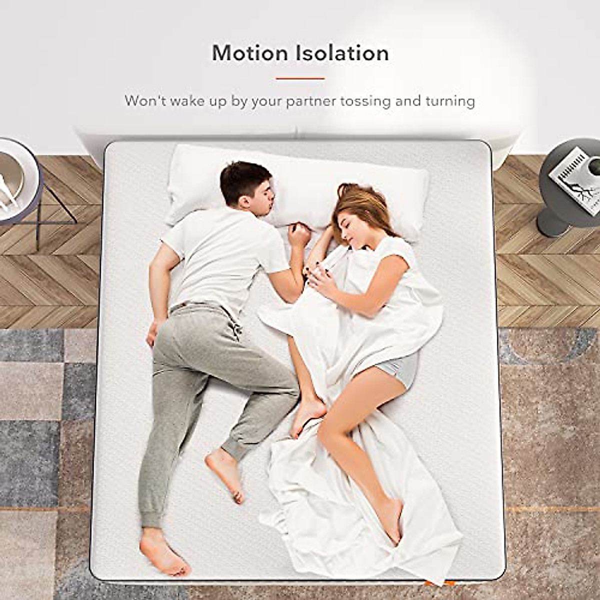 Sweetnight King Size Mattress, 10 Inch Gel Memory Foam Mattresses for Back Pain Relief/Motion Isolation & Cool Sleep, Flippable Comfort from Soft to Medium Firm, Sunkiss