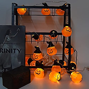 20Pcs LED Pumpkin Lantern, 3m Dual-Mode Decorative Lights, Suitable for Holiday, Home, Halloween, Garden, Porch, Fence Decoration Lights