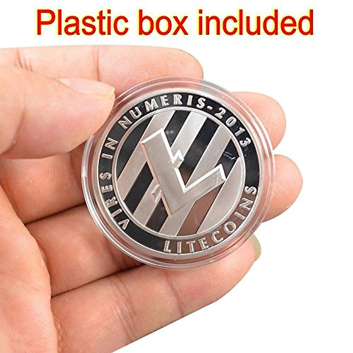 Silver Plated Commemorative Litecoin Collectible Iron Miner Coin - One Item w/Random Color and Design