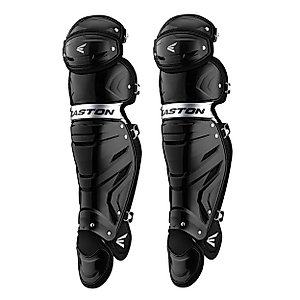 Easton | GAMETIME Catcher's Leg Guards | Intermediate | BLACK
