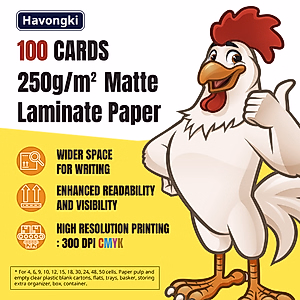 Havongki 100pcs Premium Fresh Farm Eggs Handling Instructions Care Accessories Cards Labels | Egg Blank Cartons 4 6 12 15 18 30 48 50 Count Basket Box Container Storing Extra Organizer (M03-1CH)