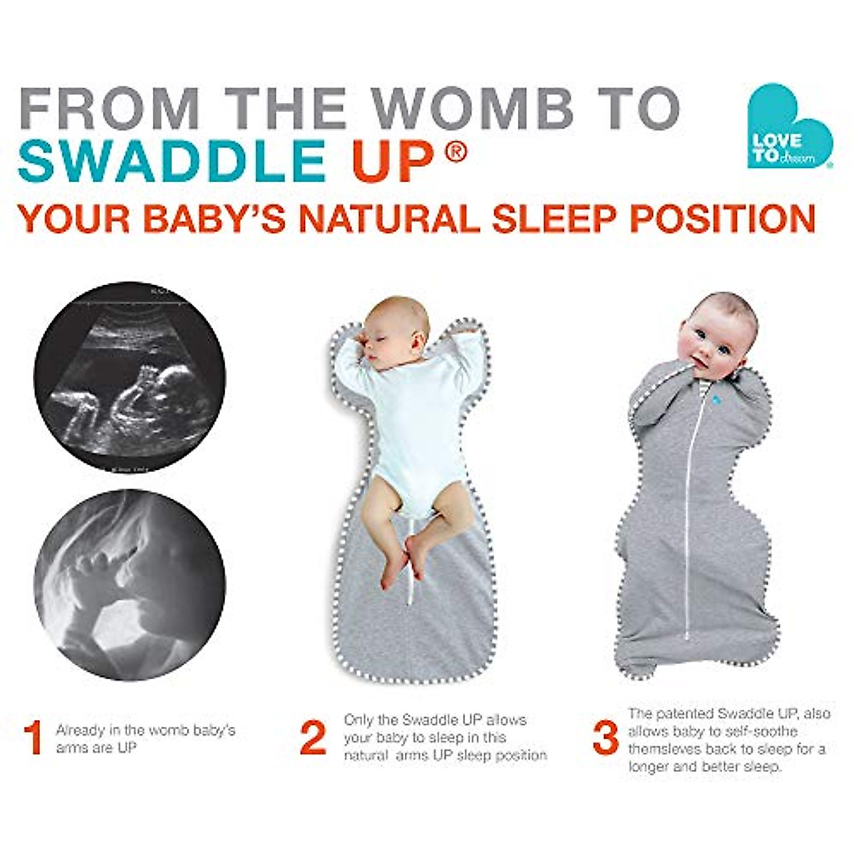 Love to Dream Swaddle UP Silky-Lux 1.0 TOG, Cream, Small, 8-13 lbs., Super Soft and Luxurious 100% Viscose, Allow Baby to Sleep in Their Preferred Arms Up Position, Snug Fit Calms Startle Reflex