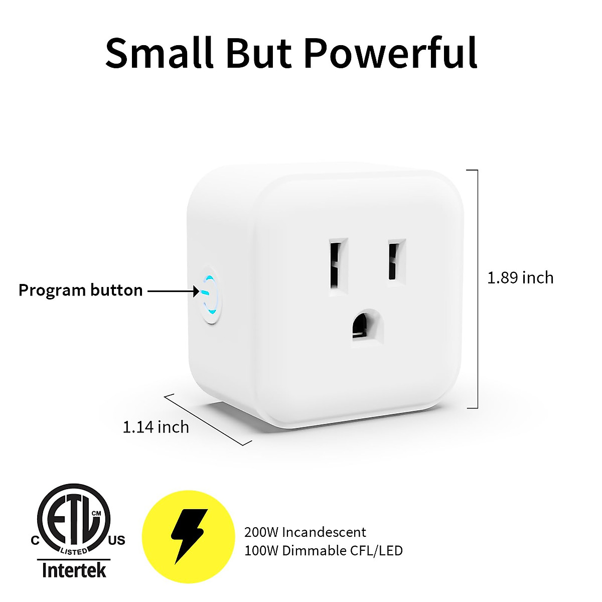 Minoston Z-Wave Plus Outlet, Mini Plug in Socket, 15A, Z-Wave Hub Required, Built-in Repeater/Range Extender, Work with SmartThings, Wink, Alexa, Google Assistant, FCC & ETL Listed(MP21Z)