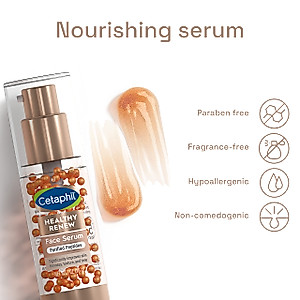 Cetaphil Healthy Renew Anti Aging Face Serum 1 Oz, Retinol Alternative Serum for Face with Niacinamide & Peptides, Skincare for Sensitive Skin with Vitamin B Complex, Fragrance Free