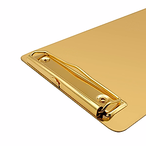 Ismosm Clipboards Sturdy Stainless Steel Clipboard Heavy-Duty Metal Clipboard for Office, School, Hospital, Diners, Hotel, Restaurant, Coaching (A5)