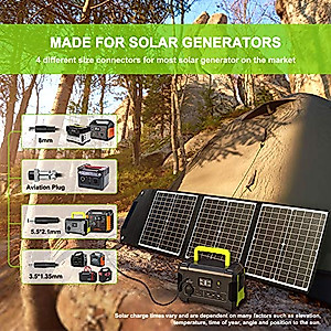 PAXCESS 60W 18V Portable Solar Panel, Off Grid Foldable Solar Charger with USB QC 3.0&Type C Output, Compatible with Rockpals/Jackery/Flashfish Solar Generator Power Station for Camping