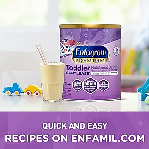 Enfagrow Premium Gentlease Toddler Nutritional Drink, Omega-3 DHA for Brain Support, Prebiotics & Vitamins for Immune Health, Non-GMO, 29.1 Oz Can, Pack of 4, Total 116.4 Oz