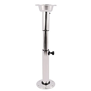 TOOL1SHOoo Adjustable Table Pedestal Stand Telescopic Furniture for Caravan Marine Boat Leg Aluminum Adjustable Table for Caravan Motorhome Marine Boat Pedestal Silver