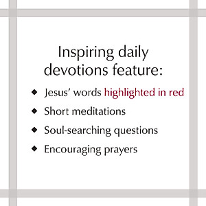 Jesus in Red: 365 Meditations on the Words of Jesus (Imitation Leather) – Daily Motivational Devotions for All Ages, Authored by Ray Comfort, Perfect ... Family, Birthdays, Holidays, and More.