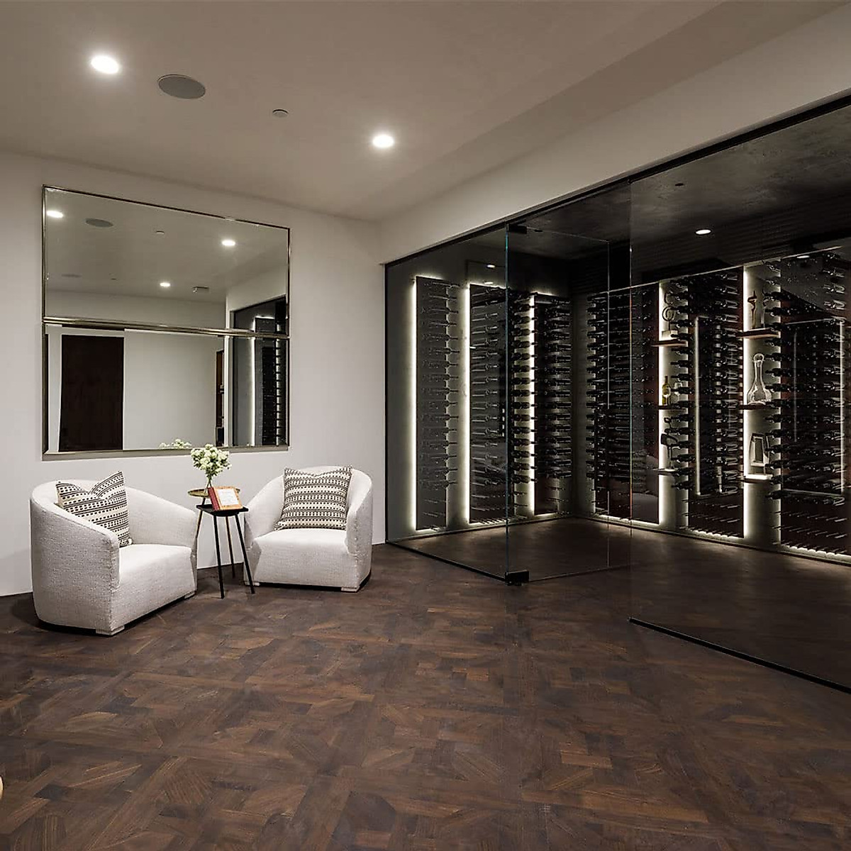 Fusion Wine Wall Label-Out (3 Foot, Single Deep) (Black Acrylic) (Matte Black Peg)