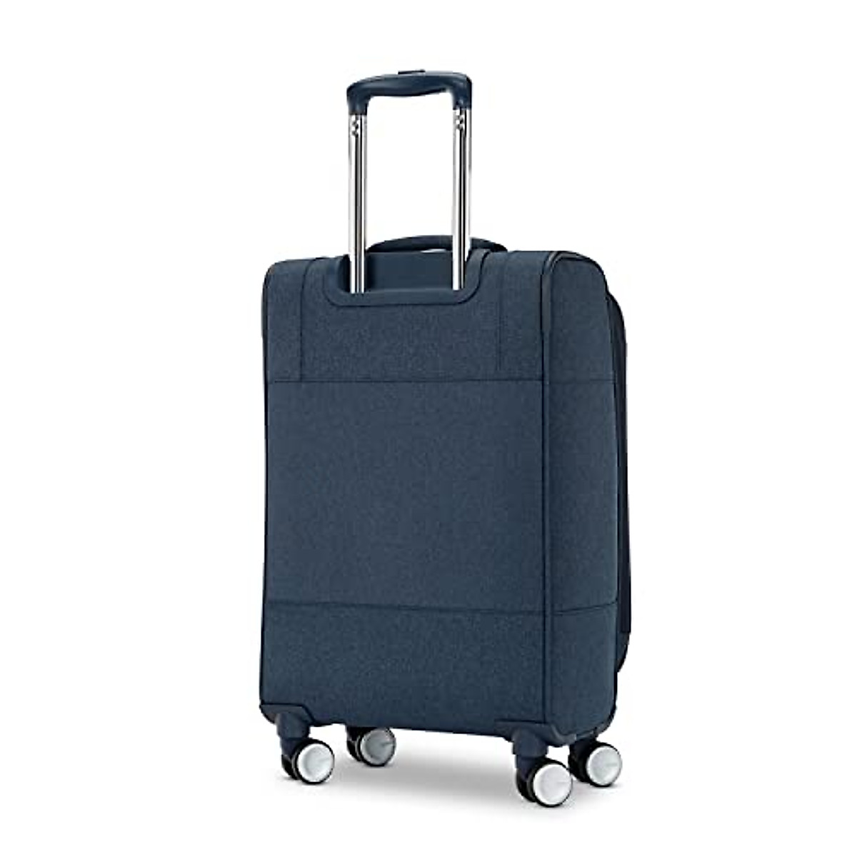 AMERICAN TOURISTER Whim Softside Expandable Luggage with Spinners, Navy Blue, Carry On
