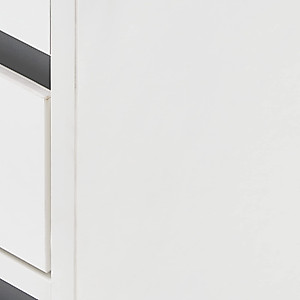 BarberPub Salon Trolley with Drawers Barber Cart Storage Cabinet Beauty Organizer Spa Equipment 2039 (White)