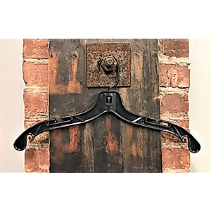 NAHANCO 2405BH Plastic Shirt/Dress Hanger for Bridal/Formalwear Apparel, Jumbo Weight, 17" - Black with Black Hook (Pack of 100)