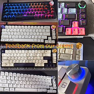 ROZELLA HOME Suitable for TM680/KT68/GK68 Upgrade Knob 2 PCs Pack, Aluminum Alloy, Upscale Electroplating, Mechanical Keyboard Upgrade Accessories(Gold)