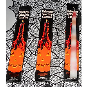 Halloween Color Drip Candles Set 0f 6 Candles 10"