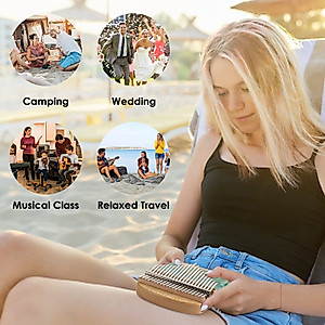 Dohasa 21 Key Kalimba Thumb Piano with Portable Case - Original Design Wood Finger Piano for All Levels of Players - Handheld Musical Instrument Perfect for Beginners and Professionals