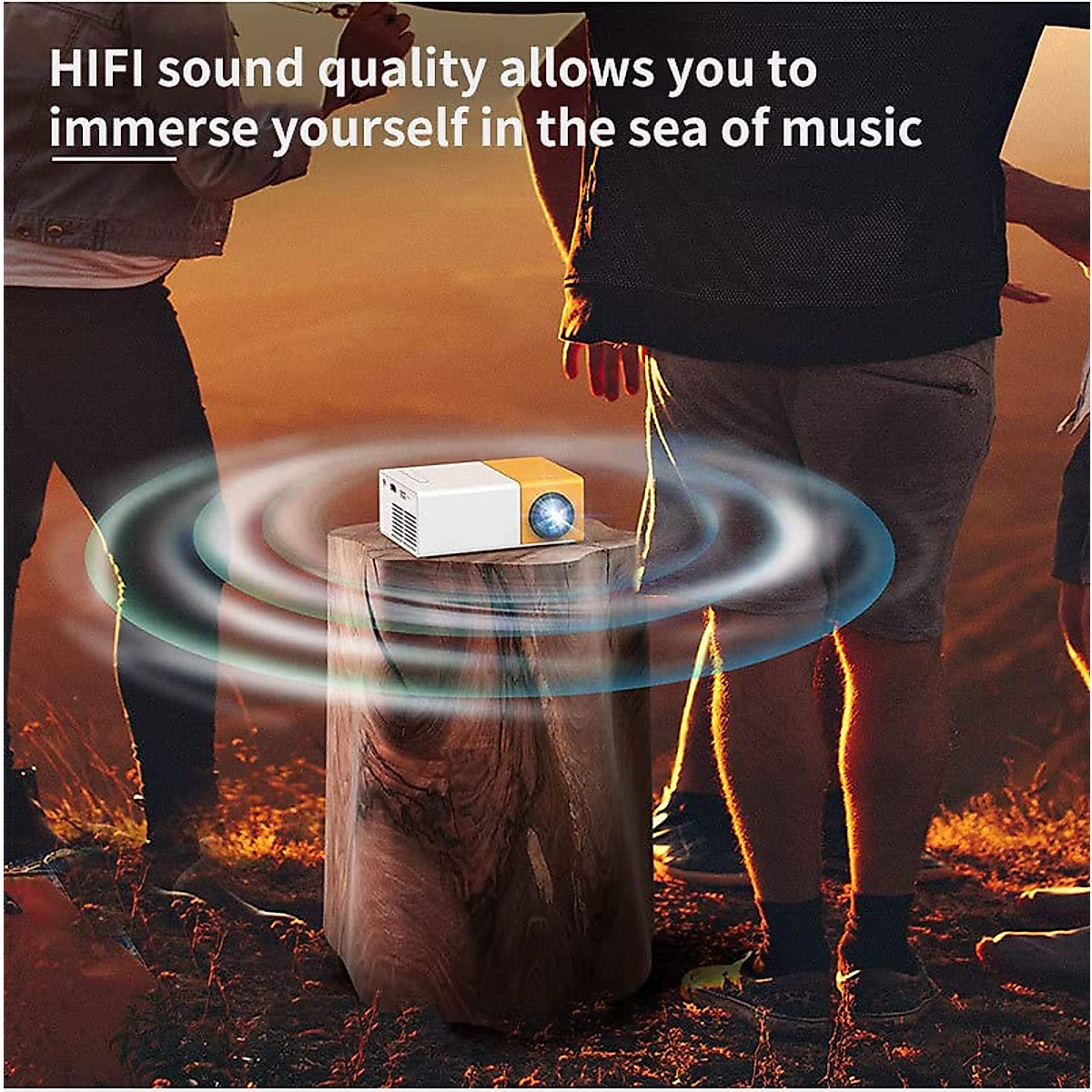 Portable Mini projectors LED Micro Projector 1080P Home Party Meeting Theater Projector（Newest Upgraded Version ）