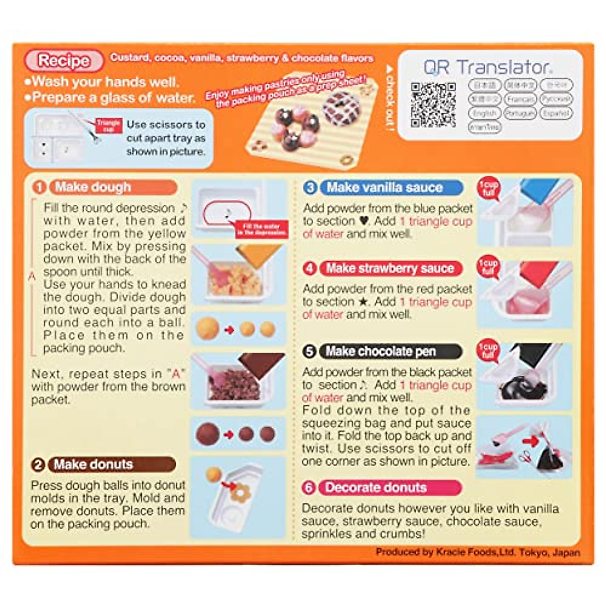 Kracie Popin' Cookin' DIY Candy Donuts Kit, No Bake, 1.4 Ounces (Pack Of 1)