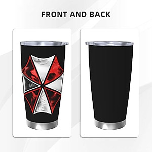 JIESAJ Resident Umbrella Evil Corp Symbol Insulated Tumbler 20oz Travel Cup For Man'S Womens Insulated Tumbler
